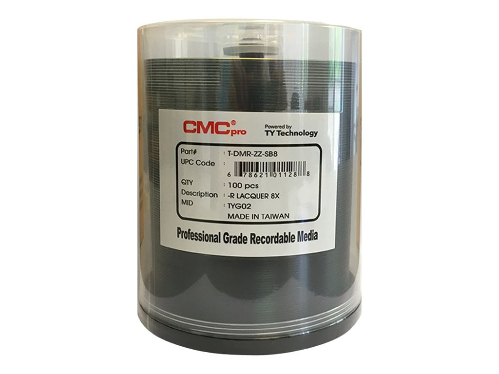 CMC Pro Shiny Silver Lacquer - 100 x DVD-R - 4.7 GB 8x - silver - ink ...