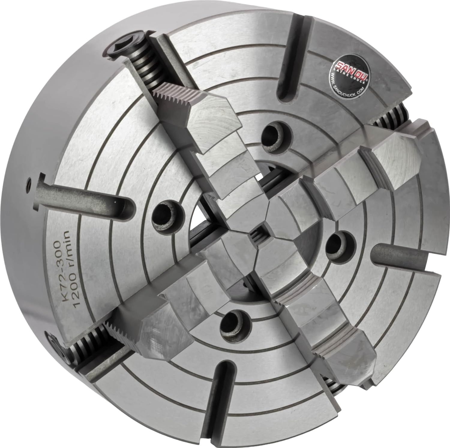 CME 12" 4-Jaw Lathe Chuck, Plain (Flat) Back, Reversible Jaws - Walmart.com