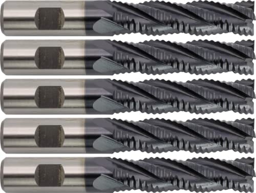 CME 5 pcs M42 Cobalt Roughing End Mills, Square Nose, Coarse Pitch ...