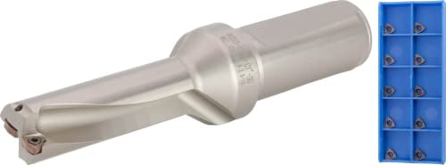 CME Indexable Insert Drill with 10 pcs Carbide Inserts Drill Set, 13/16 ...