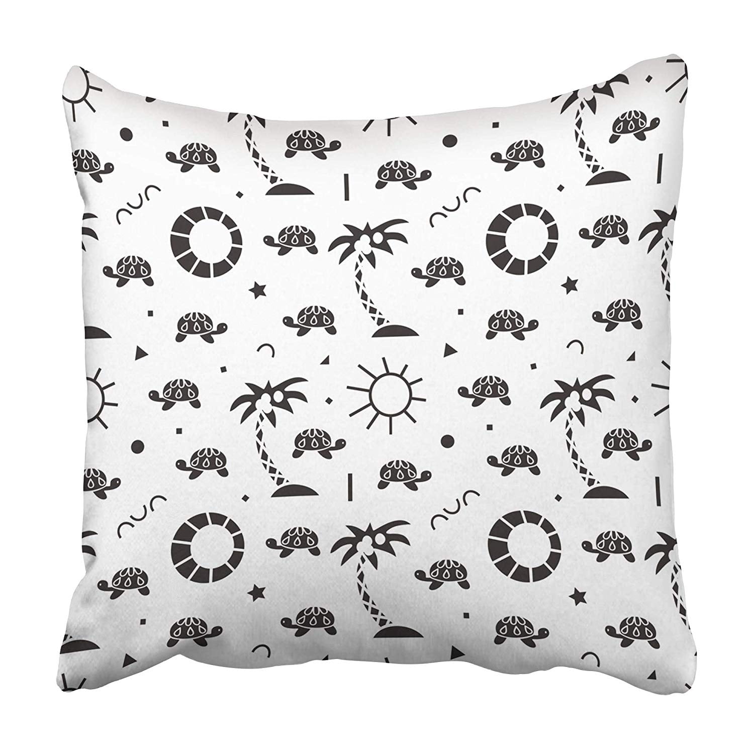 CMFUN African Nature Patterns with Turtles Palm Trees Sun and Geometric ...