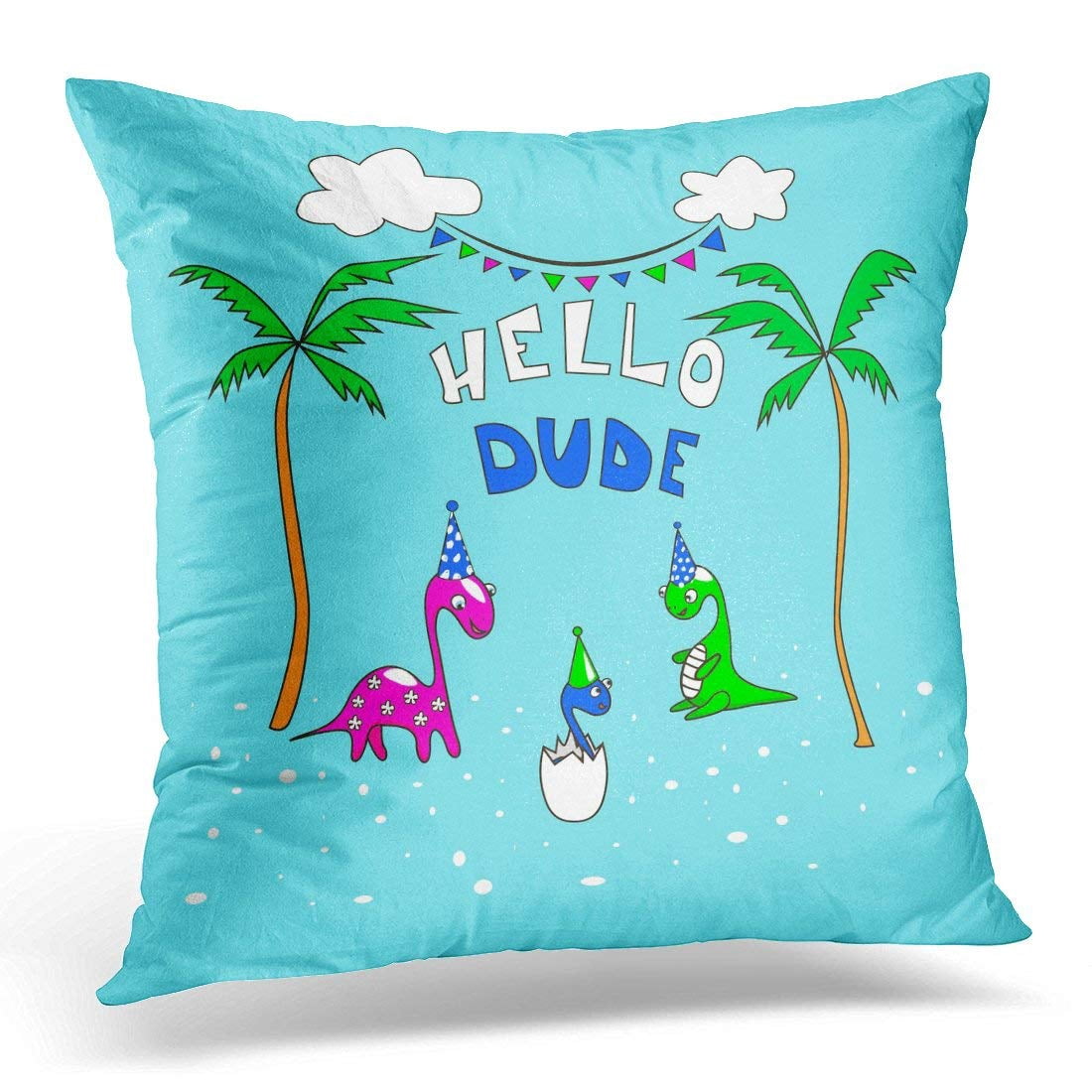 CMFUN Colorful Hello Dude Lovely with Funny Dinosaurs Ideal Party ...