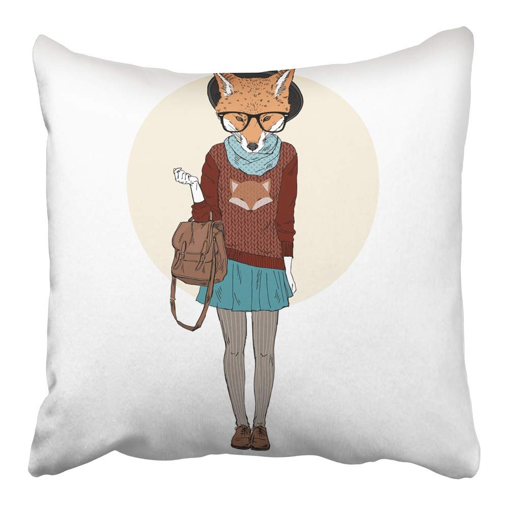 CMFUN Glasses Fox Girl Hipster in Foxy Pullover Furry Animals Cute ...