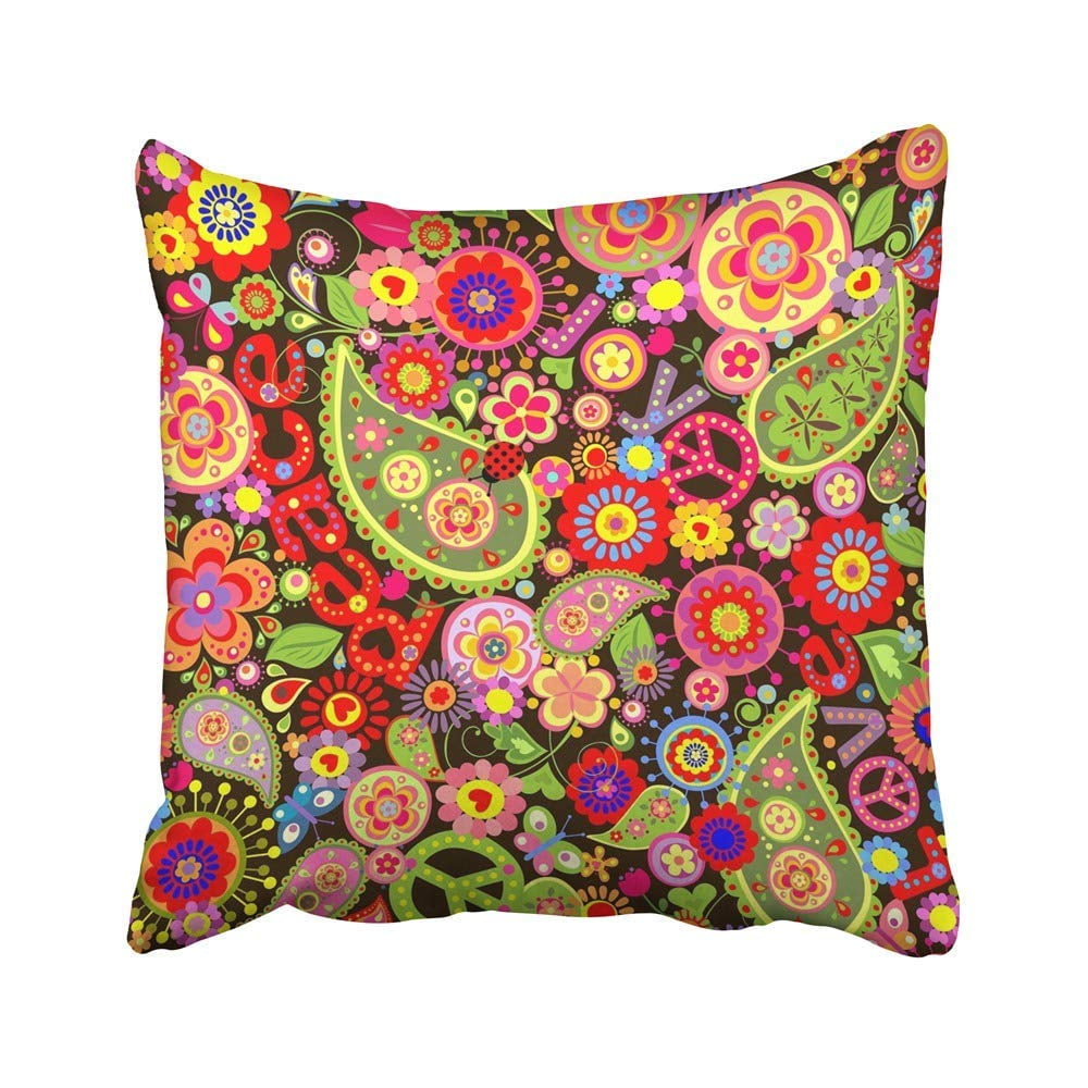 CMFUN Hippy with Colorful Flower Power Paisley 1970S Sixties 70S Love ...
