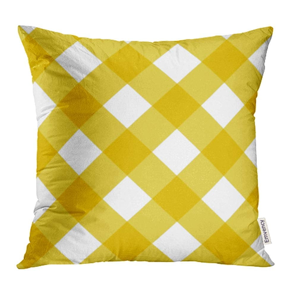 CMFUN Orange Country Plaid Yellow Gingham Abstract Breakfast Check ...