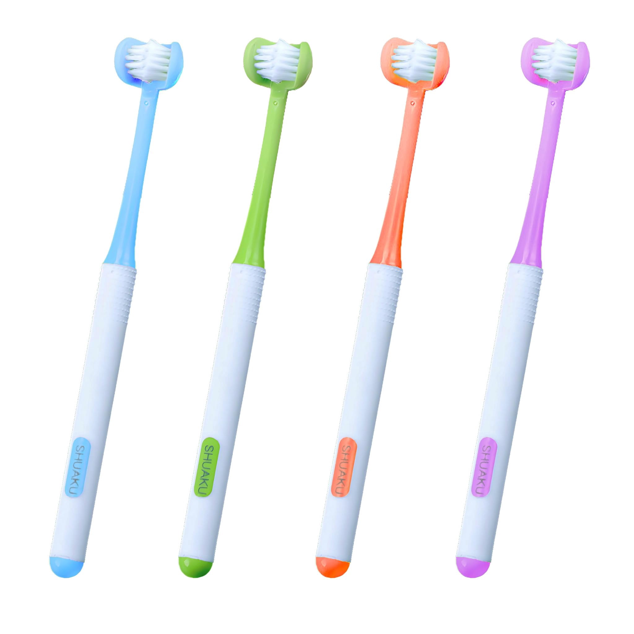 CMHX 3 Sided Autism MMF7 Toothbrush 360° Oral Teeth Cleaning Design U ...