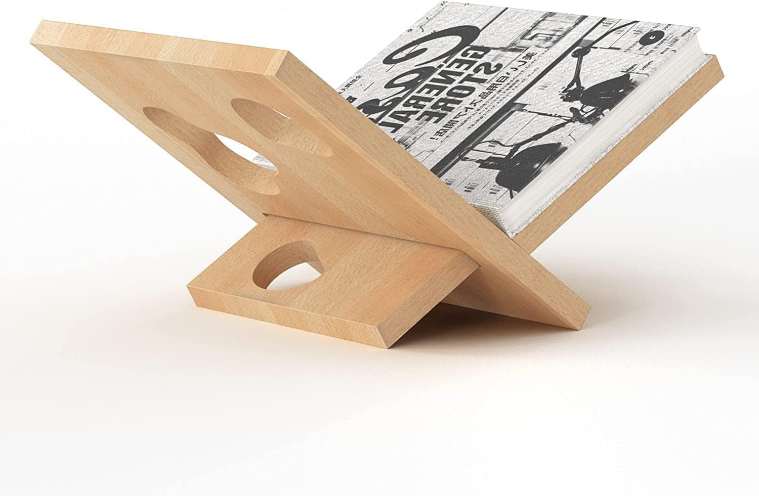 CMI CRAFT MART INTERNATIONAL Wooden Book Stand XShaped with Cutout ...