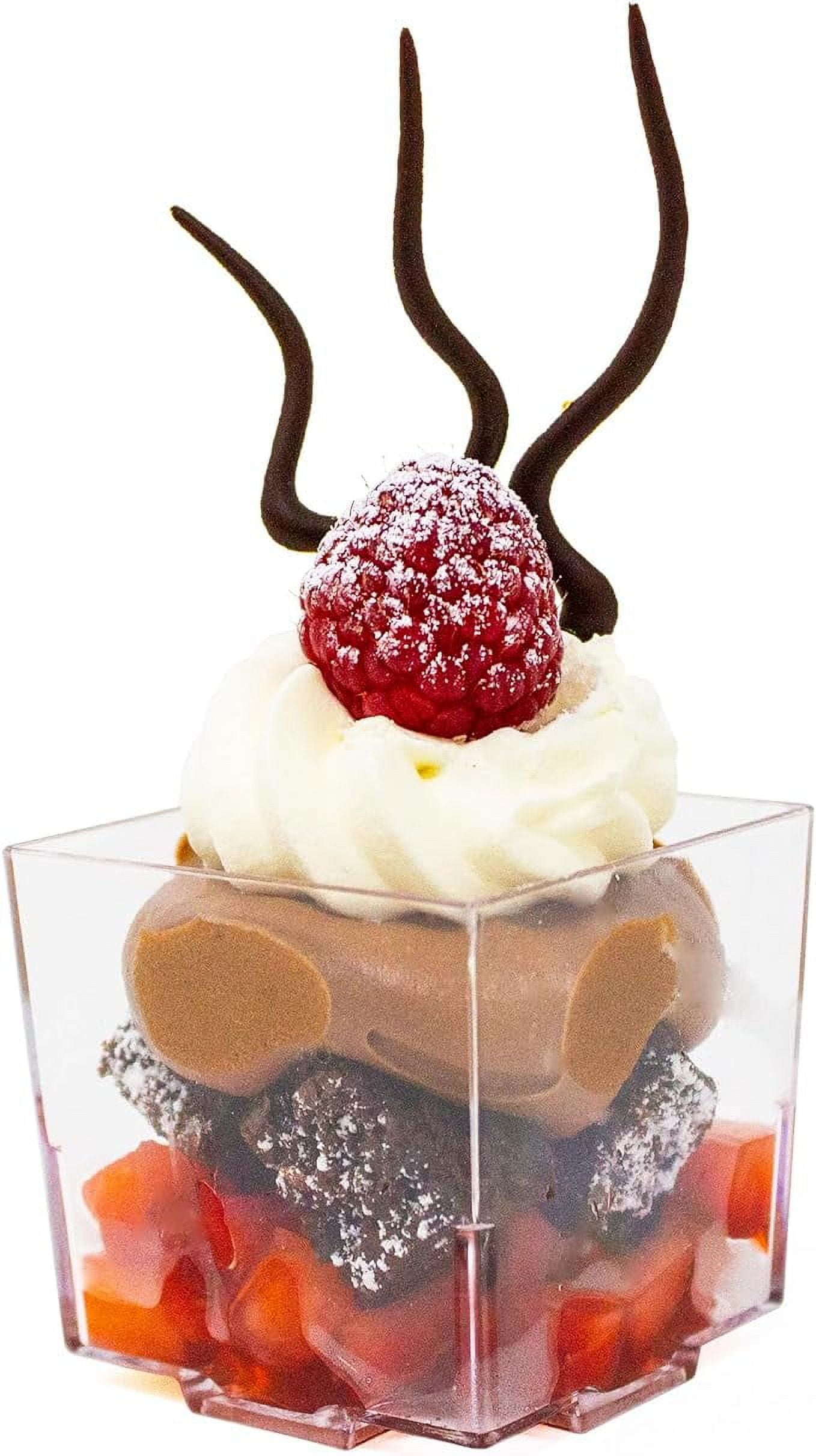 CMJJ Gourmet Mini Cube Disposable Cups, Clear Plastic Cups, Dessert ...