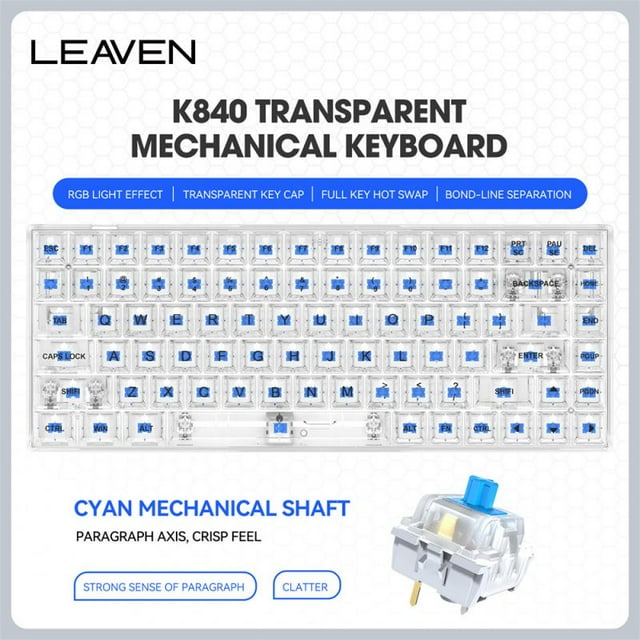 CMK87-SA Single-Mode Mechanical Keyboard 87 Keys Full-Key Hot-Swappable ...