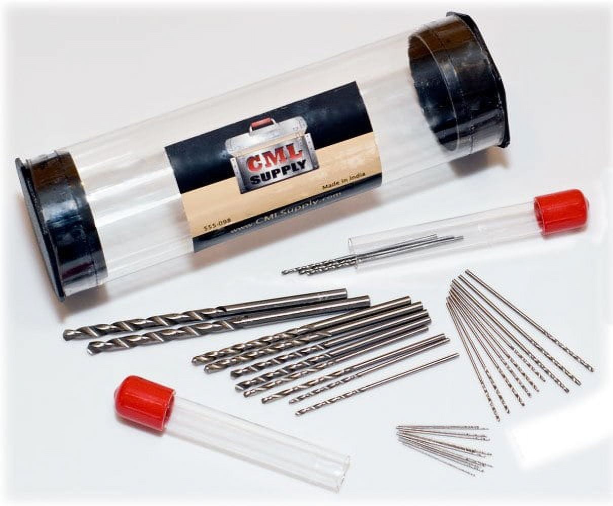 CML Supply Mini Micro Drill Bit Set 30 pcs 0.013"-0.079" (0.4-2mm ...