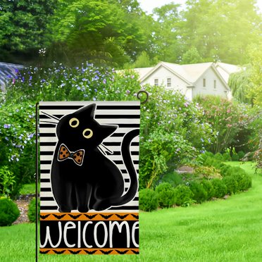 Merry Christmas Cat Garden Flag 12x18 Inch Small Double Sided for ...