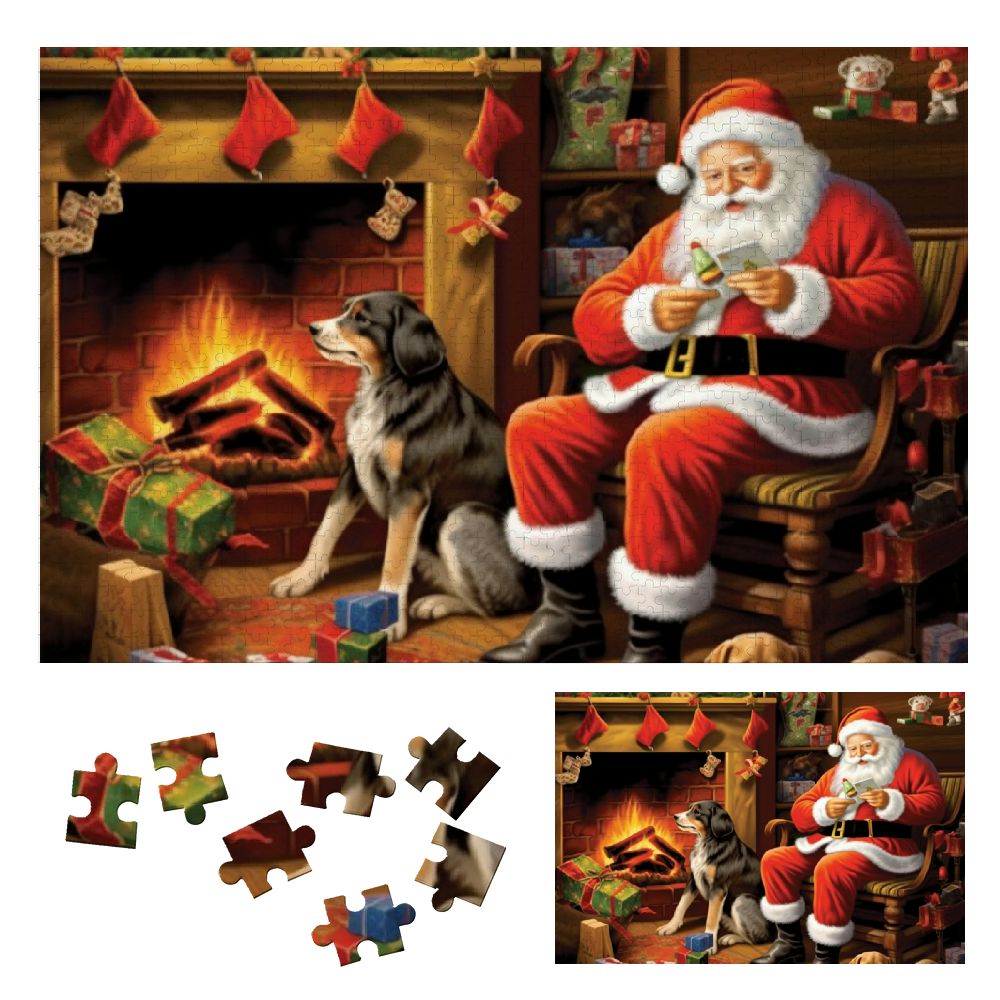CMMY Puzzles Checking It Twice Jigsaw Puzzle 1000 PCS - Walmart.com