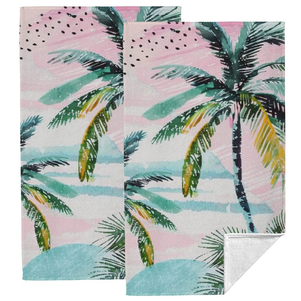 CMMY palm trees 2-Pack Microfiber Towels for kitchens, bathrooms ...