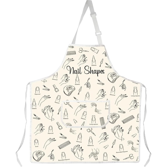 CMNIM Nail Technician Gift Funny Nail Art Apron With Pockets Adjustable ...