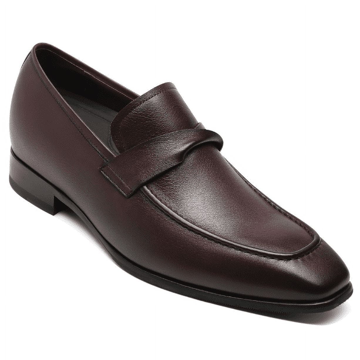 CMR CHAMARIPA Elevator Dress Shoes - Burgundy Men's Elevator Loafers ...