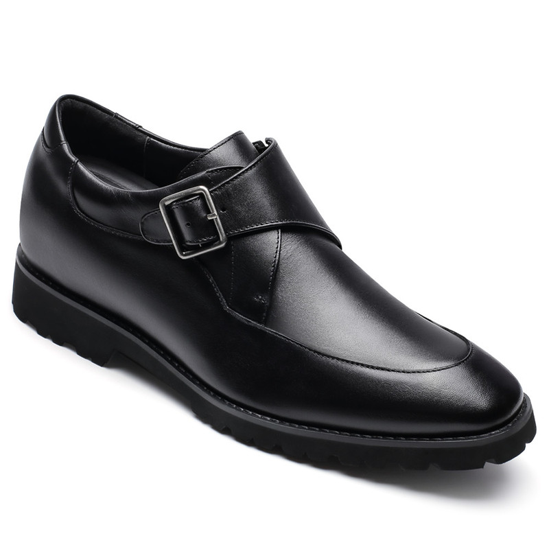CMR CHAMARIPA Height Increasing Dress Shoes For Men - Black Leather ...