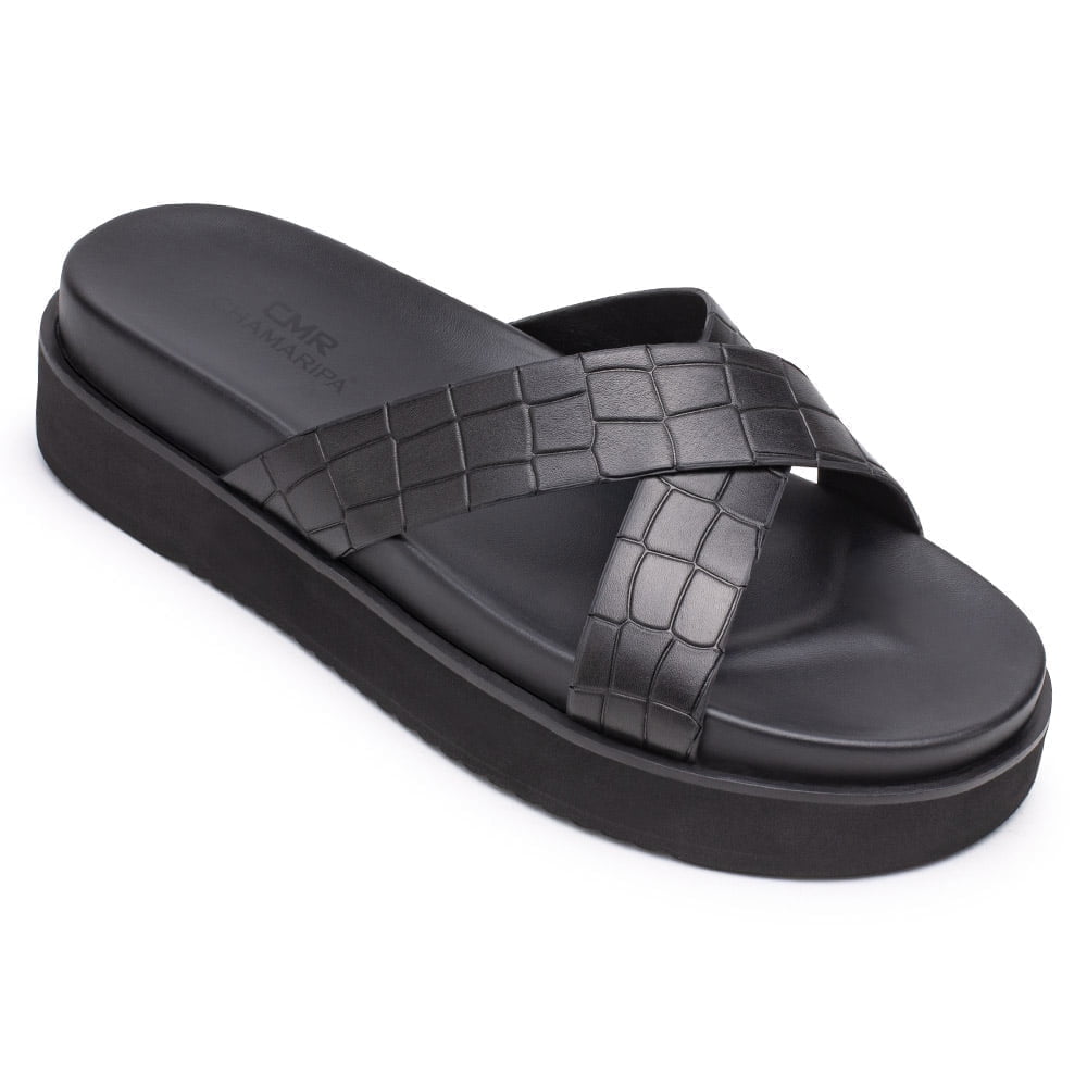 CMR CHAMARIPA Height Increasing Sandals Elevator Slippers - Black ...