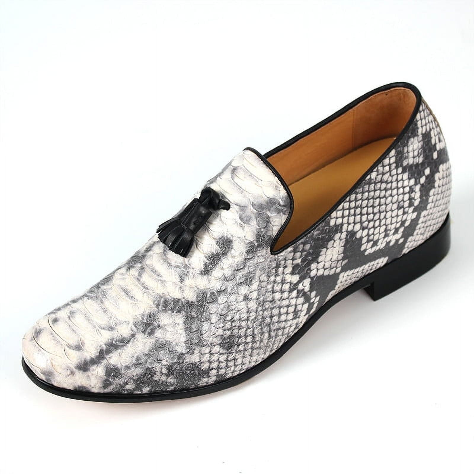 CMR CHAMARIPA High Heel Shoes For Men Python Leather Height Increasing ...