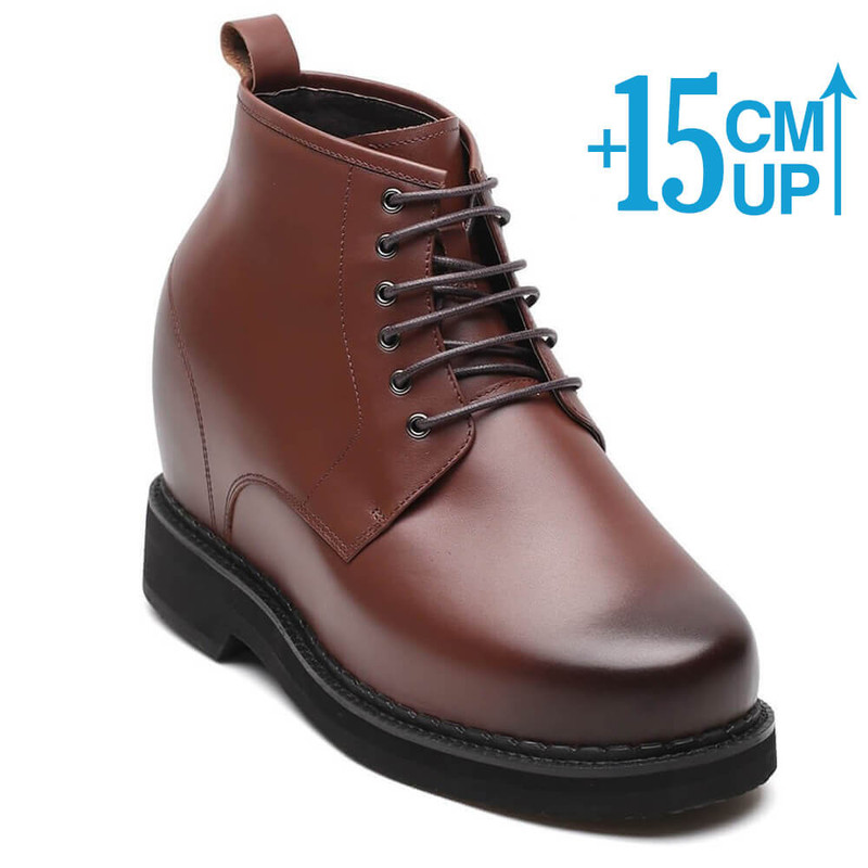 CMR CHAMARIPA Men Taller Shoes Dark Brown Men's Elevator Shoes Leather ...