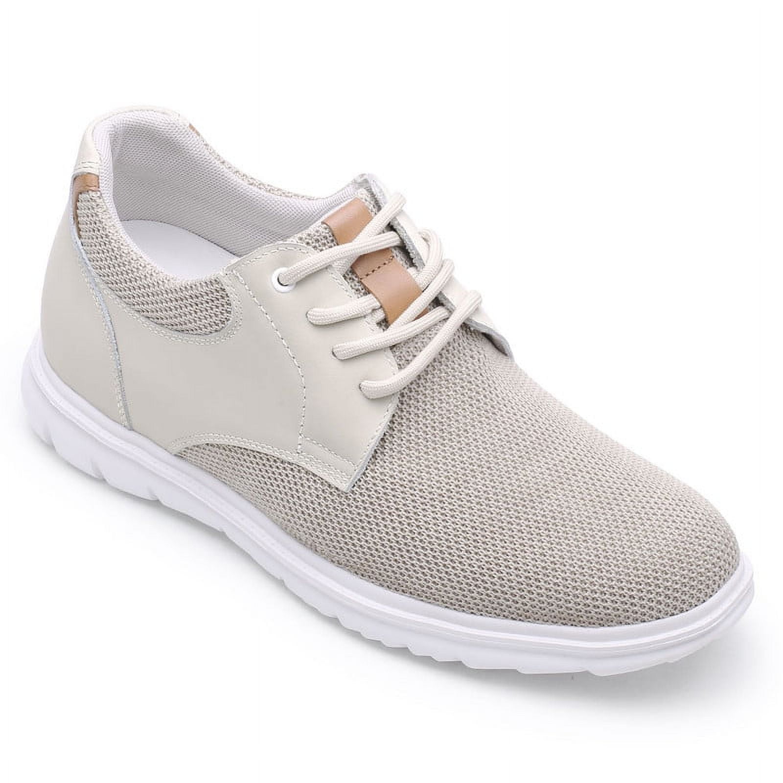 CMR CHAMARIPA Men's Elevator Shoes Beige Mesh Casual Shoes For Short ...