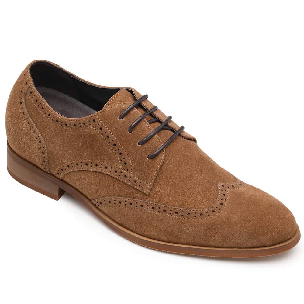 CMR CHAMARIPA Tall Men Shoes Height Increasing Elevator Shoes Brown ...