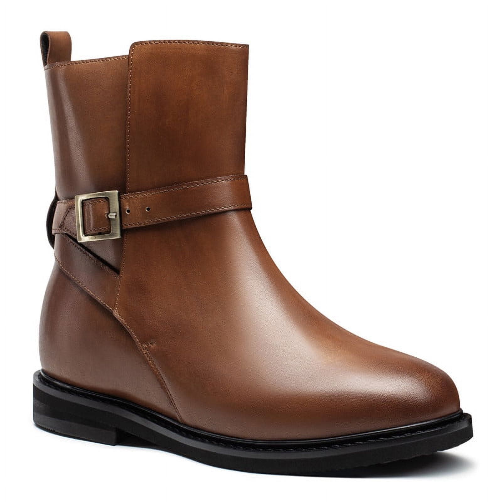 CMR CHAMARIPA Women Elevator Boots - Women Wedge Boots- Brown Leather ...