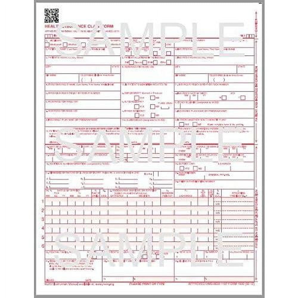 CMS 1500 Claim Form 2500 - Walmart.com