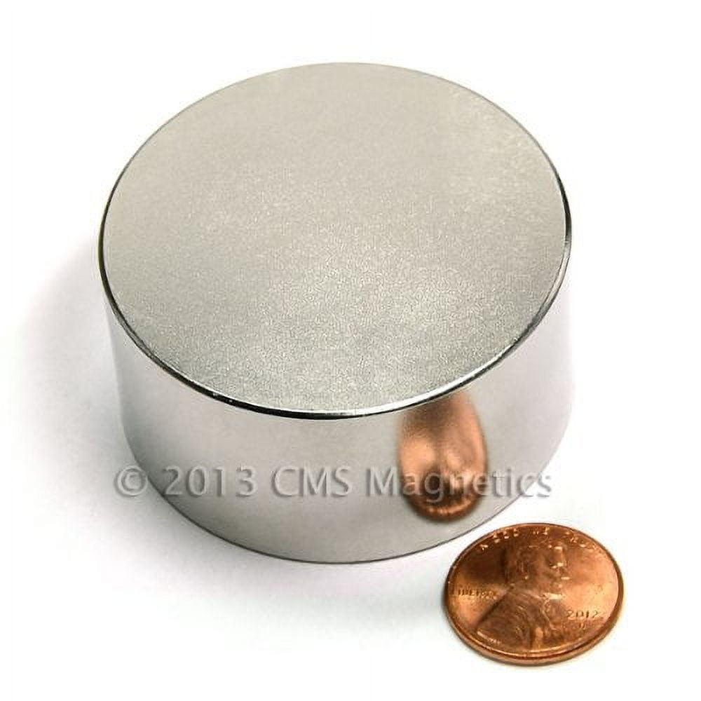 CMS Magnetics Disc Magnet Neodymium Grade N52 2" x 1" 212 LBS Pull ...