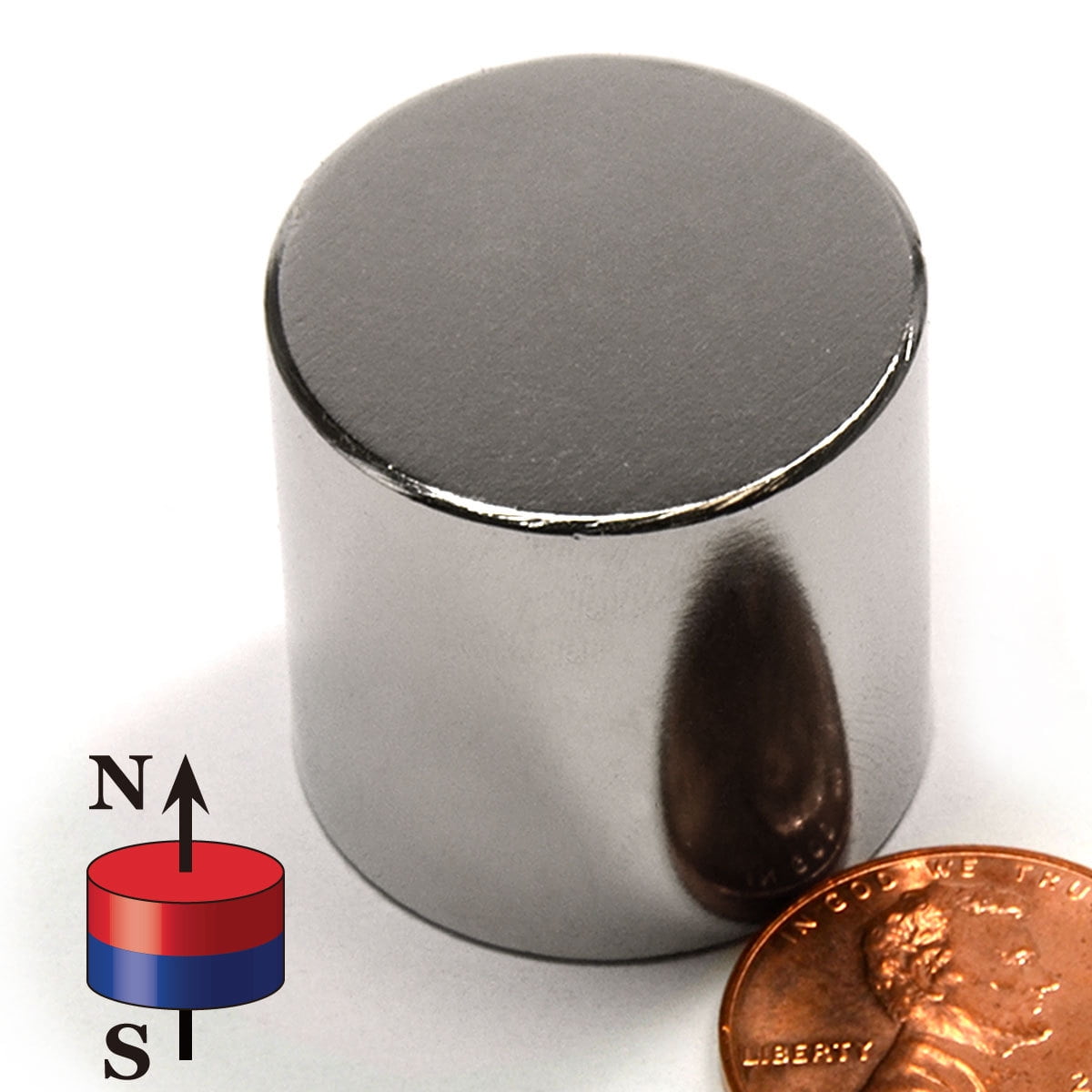 CMS Magnetics Strong Neodymium Rare Earth Cylinder Magnet 101.6 lbs 1 ...