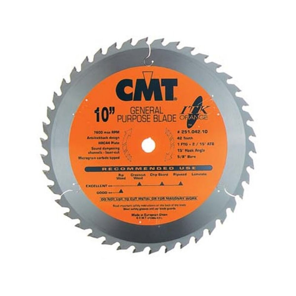 CMT 251.042.10 ITK XTreme General Purpose Saw Blade, 10-Inch x 40 Teeth ...