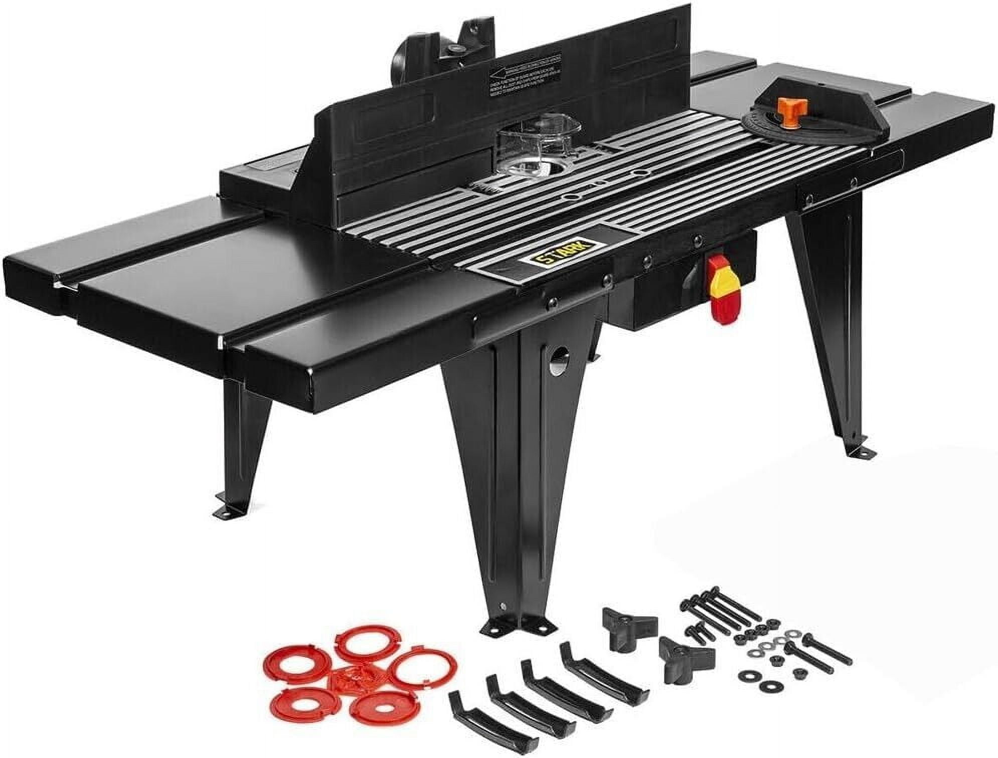 CMT 34" x 13" Aluminum Deluxe Router Table Benchtop On/Off Switch ...