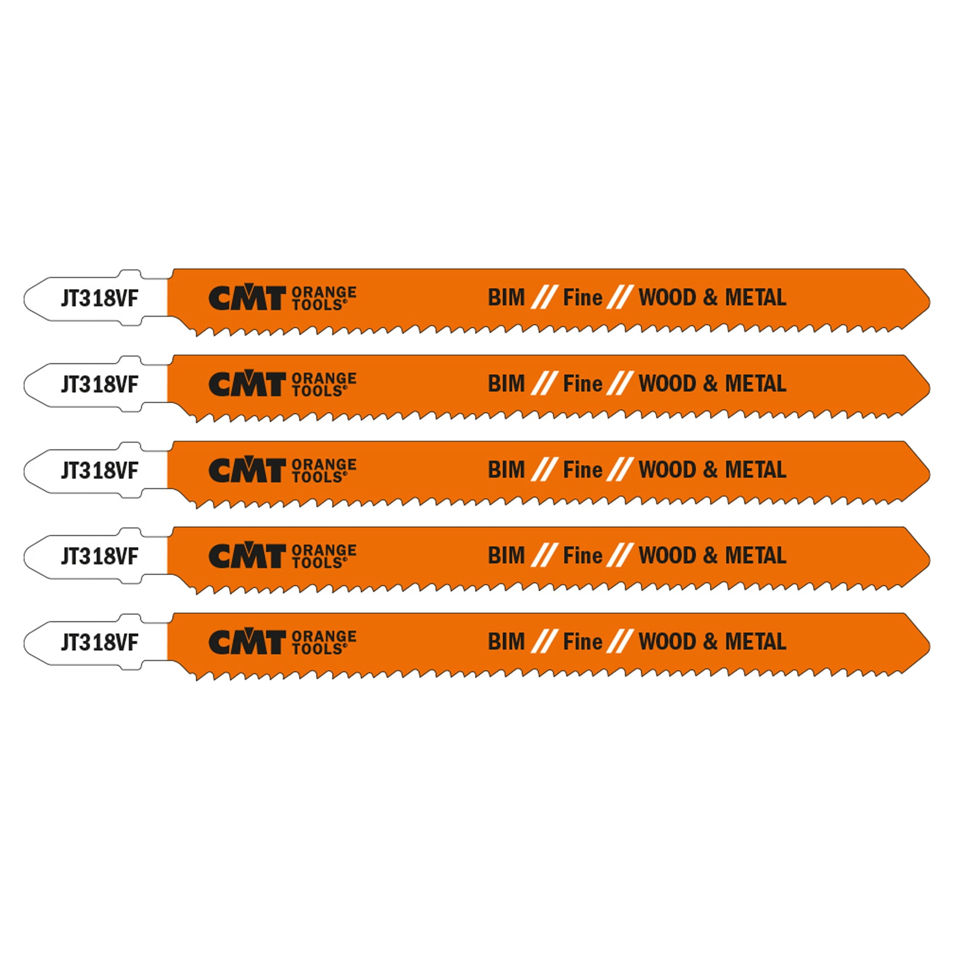 CMT JT318VF-5 5-Piece Jig Saw Blades for T-shank Jig Saws - Walmart.com