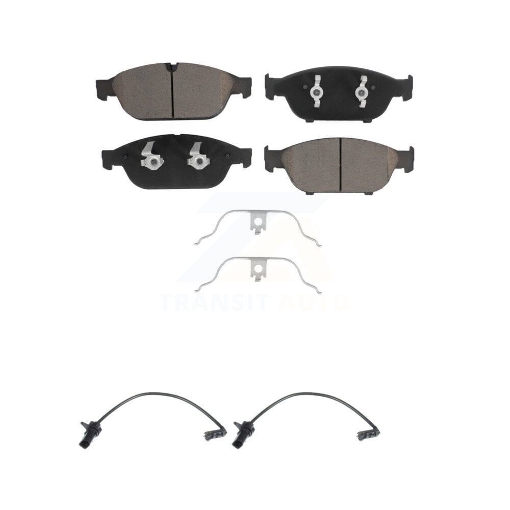 CMX Front Ceramic Disc Brake Pads and Wear Sensor Pairs Kit for Car ...