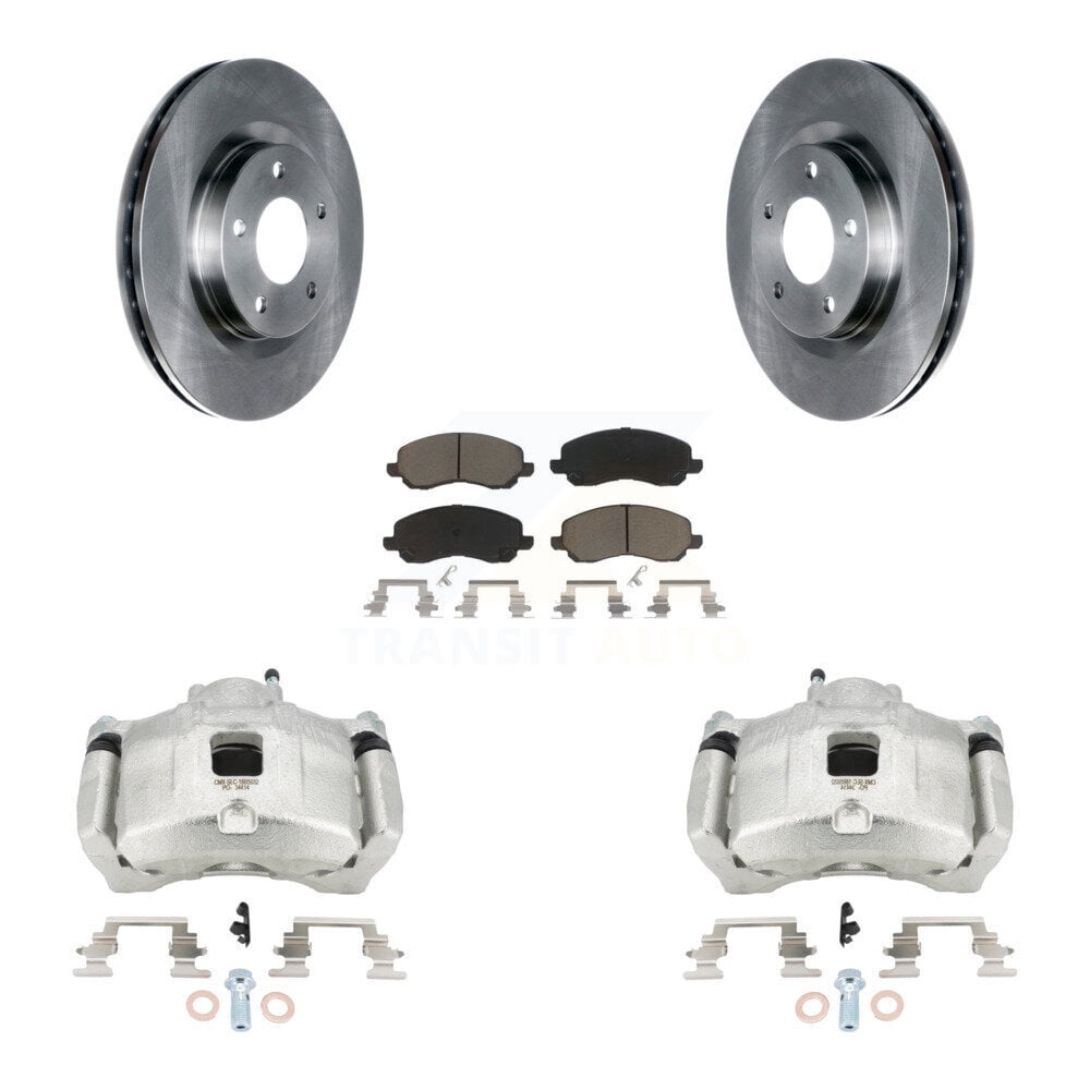 CMX Front Disc Brake Caliper Rotors and Ceramic Pads Kit for Car Jeep ...
