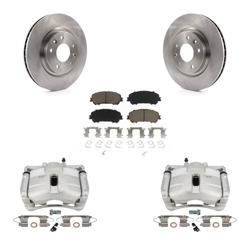 CMX Front Disc Brake Caliper Rotors and Ceramic Pads Kit for Car Nissan ...