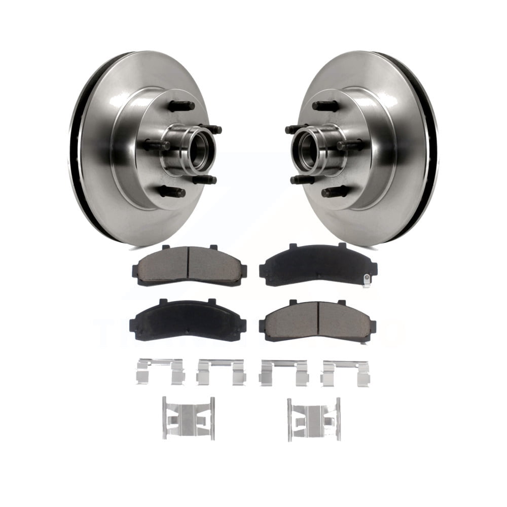 CMX Front Disc Brake Rotors Hub Assembly and Ceramic Pads Kit for Car ...