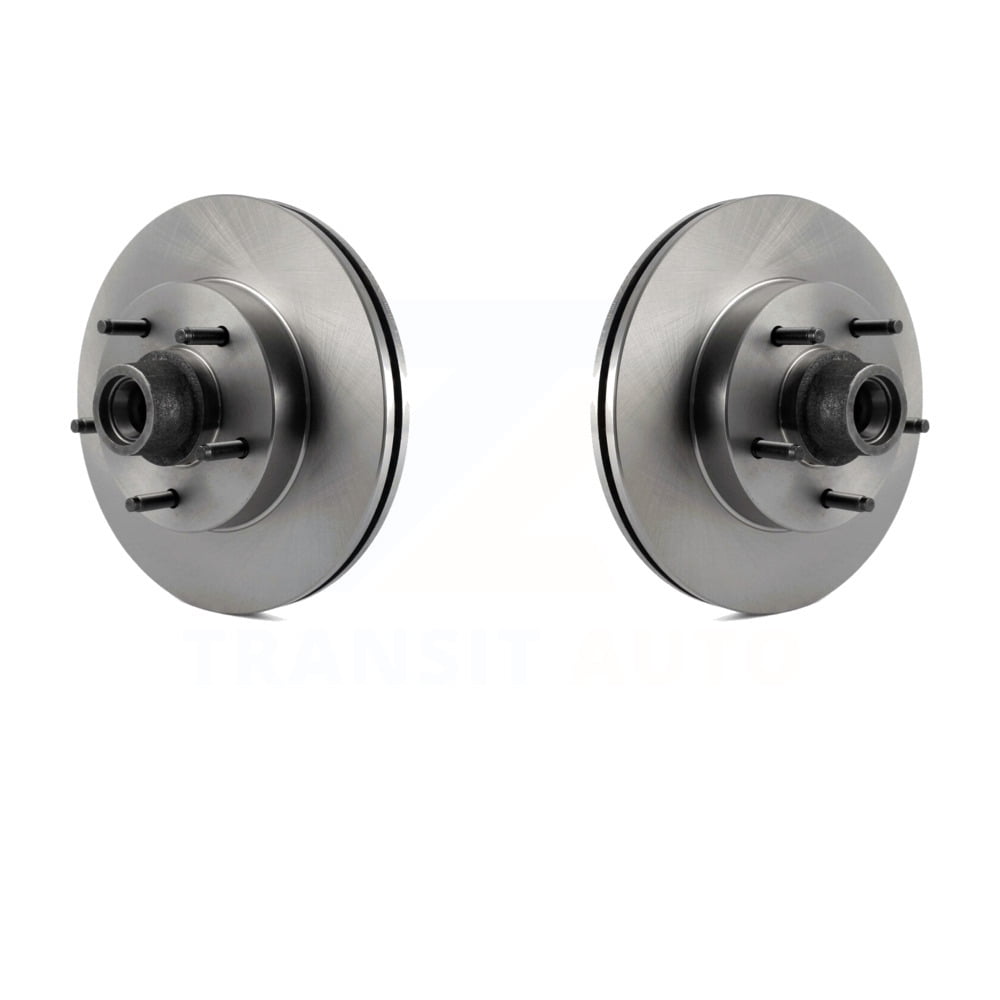 CMX Front Disc Brake Rotors and Hub Assembly Pair for Car Ford E-150 ...