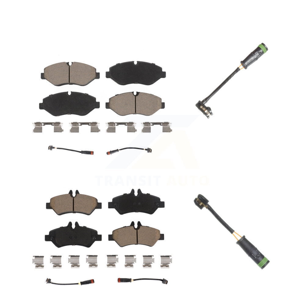 CMX Front Rear Ceramic Disc Brake Pads and Extra Wear Sensors Kit for ...