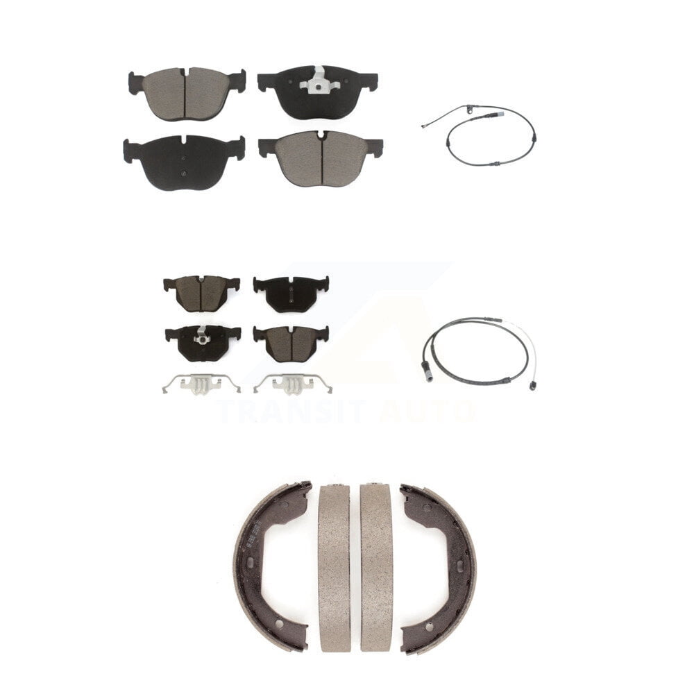 CMX Front Rear Ceramic Disc Brake Pads and Wear Sensors Kit (5Pc) for ...