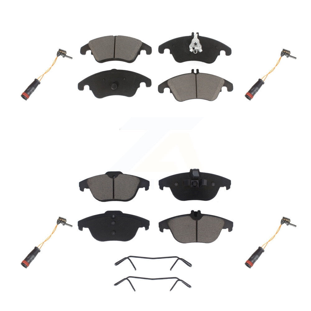 CMX Front Rear Ceramic Disc Brake Pads and Wear Sensors Kit for Car ...