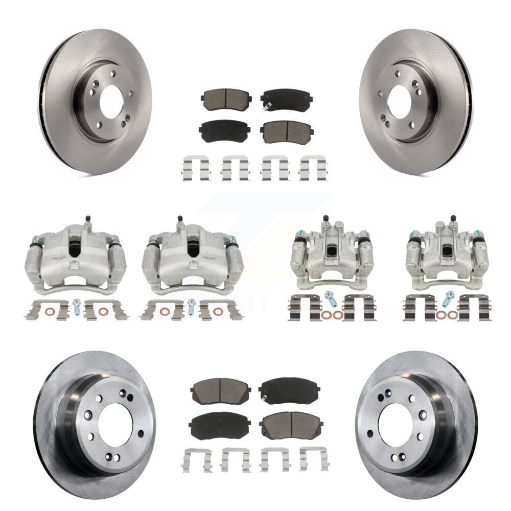 CMX Front Rear Disc Brake Caliper Rotors and Ceramic Pads Kit (10Pc ...