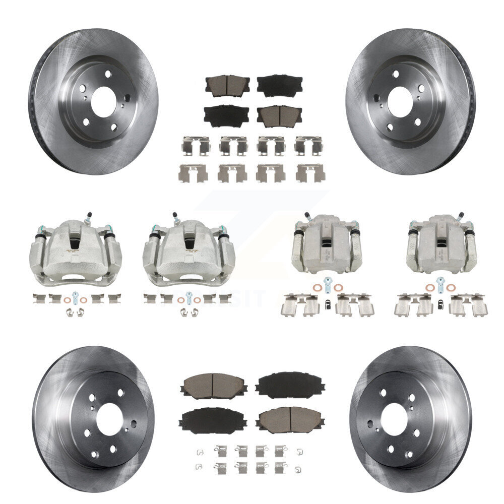CMX Front Rear Disc Brake Caliper Rotors and Ceramic Pads Kit (10Pc ...