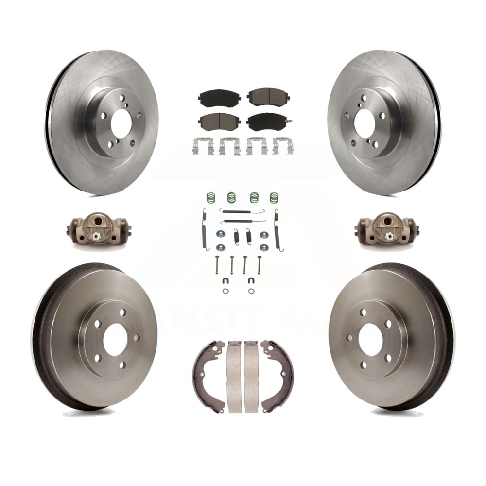 CMX Front Rear Disc Brake Rotors Ceramic Pads and Drum Kit (9Pc) for ...