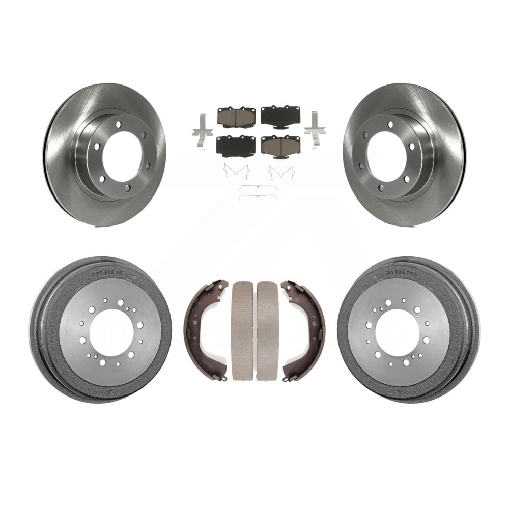 CMX Front Rear Disc Brake Rotors Ceramic Pads and Drum Kit for Car ...