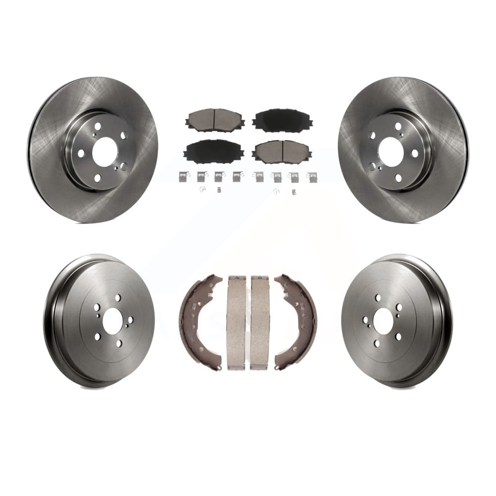 CMX Front Rear Disc Brake Rotors Ceramic Pads and Drum Kit for Car ...