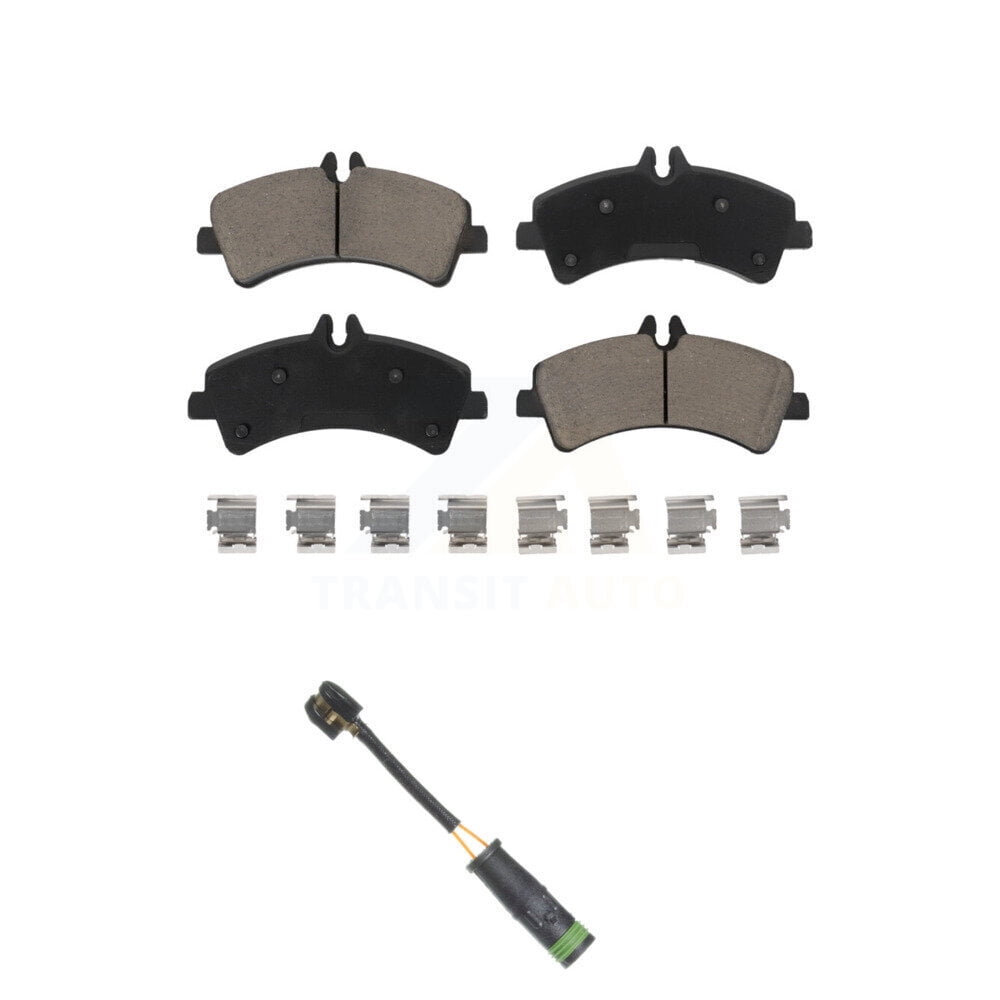 CMX Rear Ceramic Disc Brake Pads and Wear Sensors Kit for Car Mercedes ...