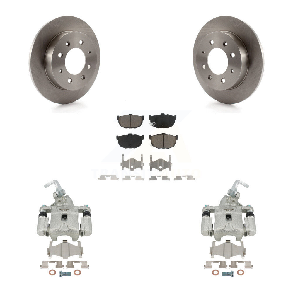 CMX Rear Disc Brake Caliper Rotors and Ceramic Pads Kit for Car Kia ...