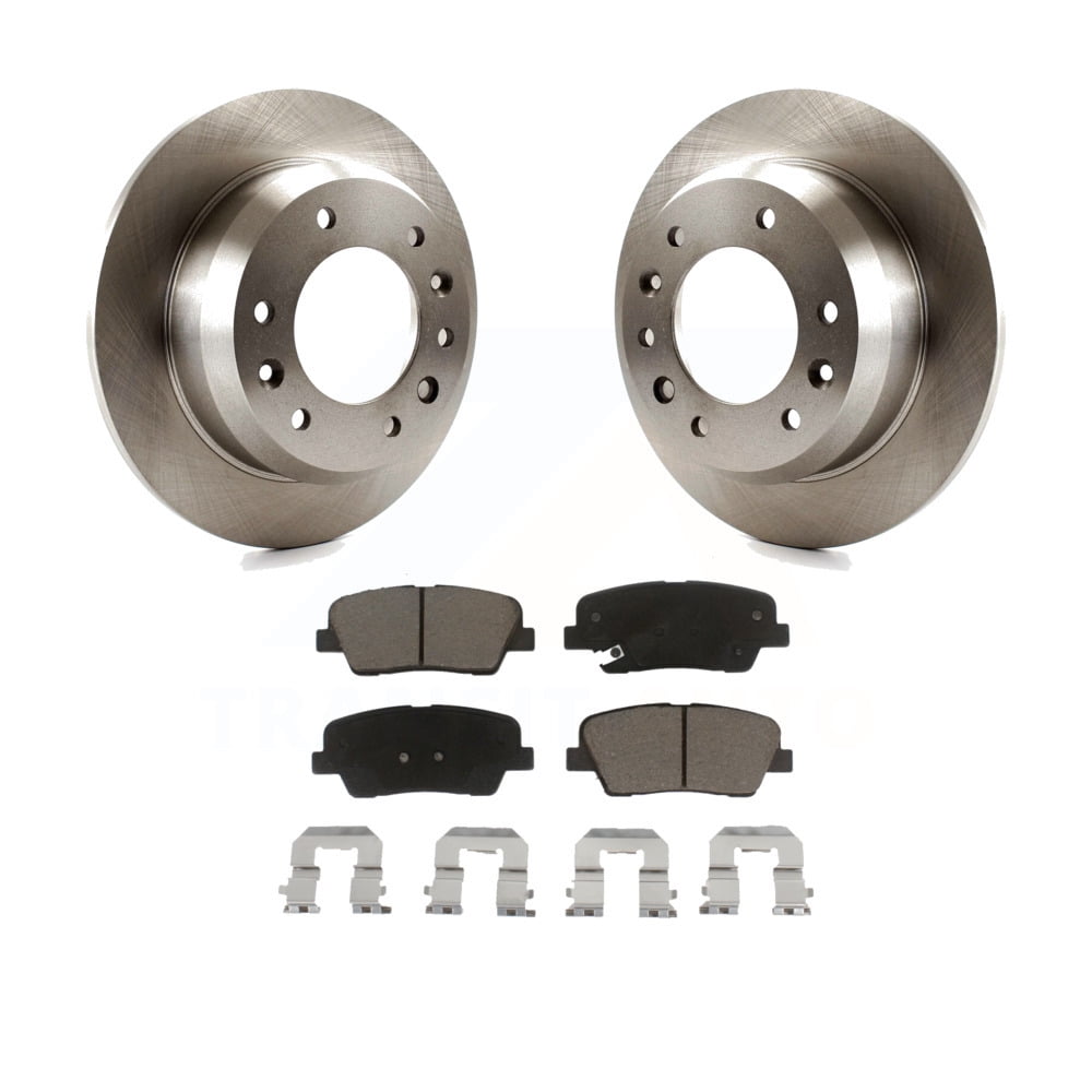 CMX Rear Disc Brake Rotors and Ceramic Pads Kit for Car Kia Sedona ...