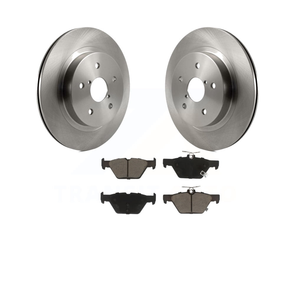 CMX Rear Disc Brake Rotors and Ceramic Pads Kit for Car Subaru Outback ...