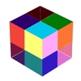 ZhuoChiMall CMY Color Cube 1.6" Acrylic Prism for Desktop Decoration ...